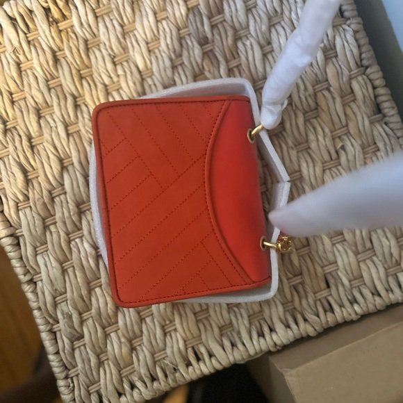 Tory Burch | Bags | Tory Burch Orange Mini Bag With Structured Design ...